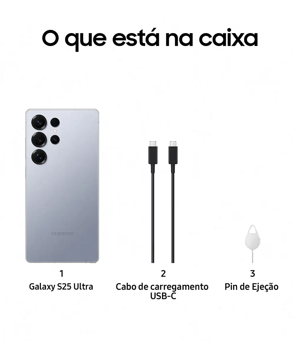 Samsung Galaxy S25 Ultra 5G 256GB Azul Prateado | Loja Online NOS