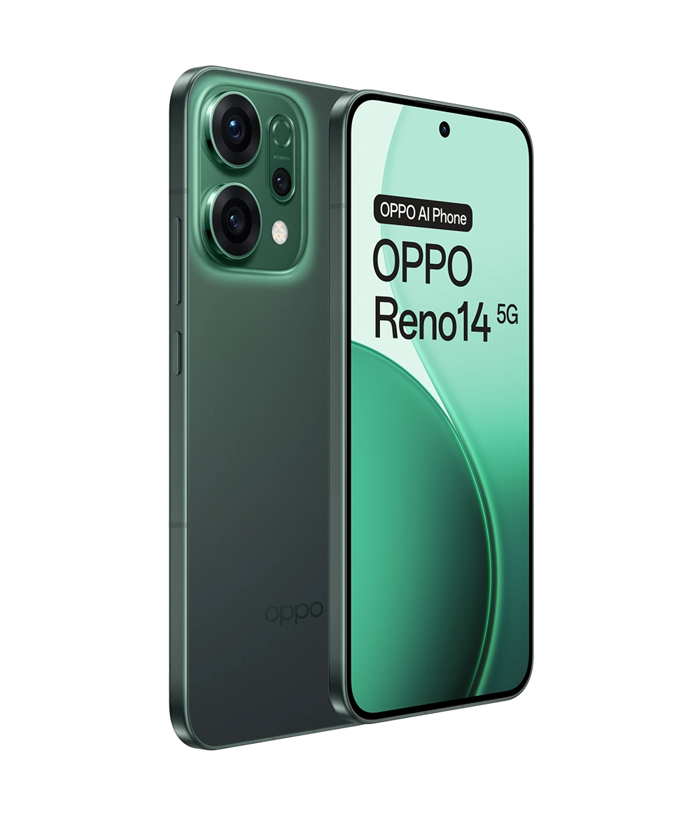Oppo Reno 14 5G 512GB Verde | Loja Online NOS